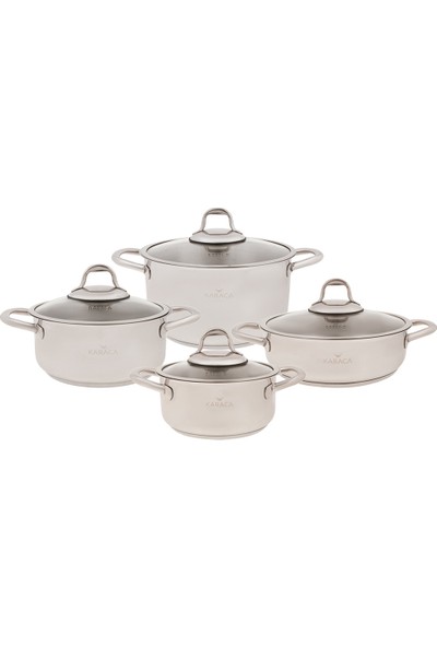 Karaca Granada 8 Parça Çelik Tencere Seti