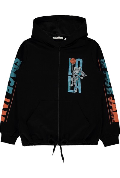 Space Jam Kız Çocuk Kapüşonlu Hırka 10-13 Yaş Siyah