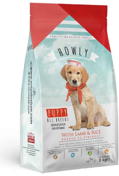 Howly Kuzulu ve Pirinçli Yavru Köpek Maması 3 kg Howly Kuzulu ve Pirinçli Yavru Köpek Maması 3 kg