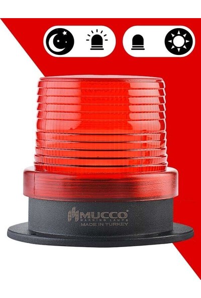 Mucco 5 Mod Buzzer Sensörlü Tepe Lambası SNT-915-B-ND 90 Ø(Mm) - 12-24V Ac/dc - Yeşil Mucco 5 Mod Buzzer Sensörlü Tepe Lambası SNT-915-B-ND 90 Ø(Mm) - 12-24V Ac/dc - Yeşil