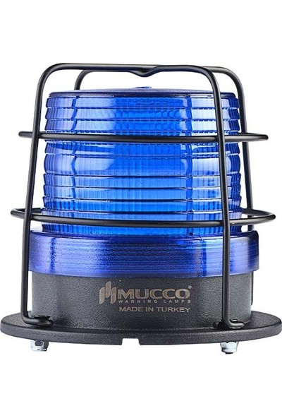 Mucco 90 Serisi 5 Mod Buzzer-Kafesli Power LED Tepe Lambası 12-24V Ac/dc - Mavi Mucco 90 Serisi 5 Mod Buzzer-Kafesli Power LED Tepe Lambası 12-24V Ac/dc - Mavi