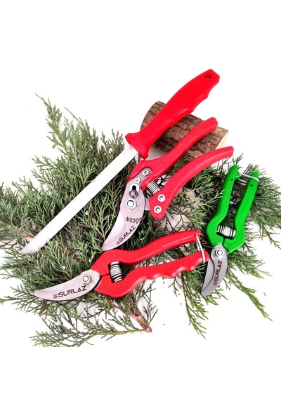 Sürlaz Bağ Bahçe Budama Makası 4'lü Set