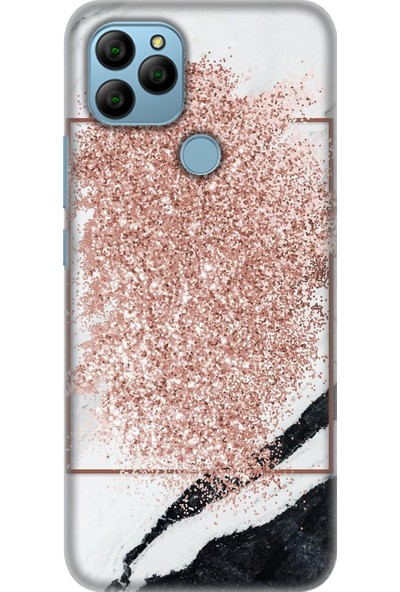 Pickcase General Mobile Gm 21 Kılıf Hd Baskılı Kılıf - Simli Mermer