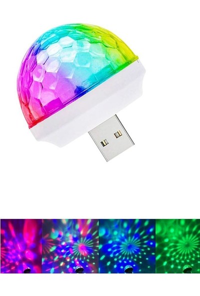 Taled Araç Içi Sese Duyarlı Mini Disko Topu LED Usb'li -Telefon Uyumlu Taled Araç Içi Sese Duyarlı Mini Disko Topu LED Usb'li -Telefon Uyumlu