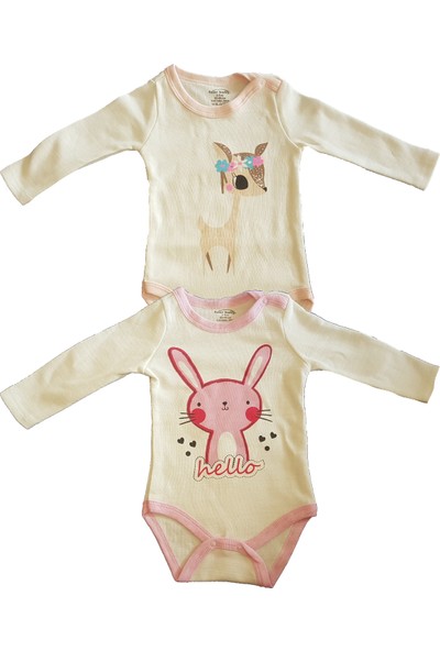 Neşeli Bebek Fuar Baby Ekrupembe Kız 2 Li Uzun Kollu Pamuk Body Zıbın Set 12-18 Ay Neşeli Bebek Fuar Baby Ekrupembe Kız 2 Li Uzun Kollu Pamuk Body Zıbın Set 12-18 Ay