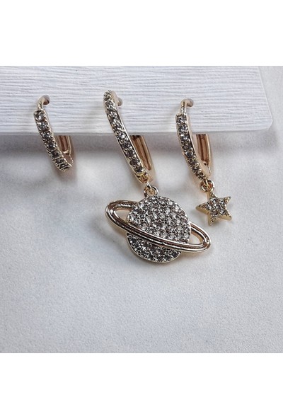 Fashion Jewellery Dünya Yıldız 3'lü Set Küpe