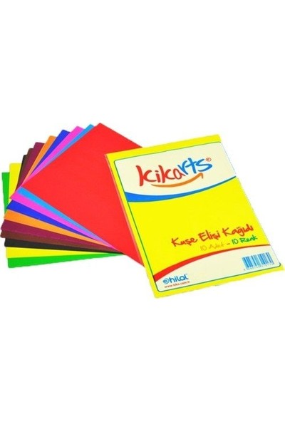 Kikarts Kuşe Elişi Kağıdı 10 Renk x 3'lü