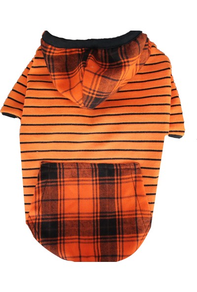 Pettrend Turuncu Çizgili Kanguru Cepli Kedi-Köpek Hoodie- Sweatshirt Kedi Köpek Kıyafeti L Pettrend Turuncu Çizgili Kanguru Cepli Kedi-Köpek Hoodie- Sweatshirt Kedi Köpek Kıyafeti L