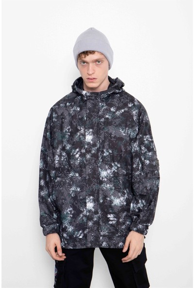 Machinist Clothing Kamuflaj Oversize Antrasit Erkek Yağmurluk