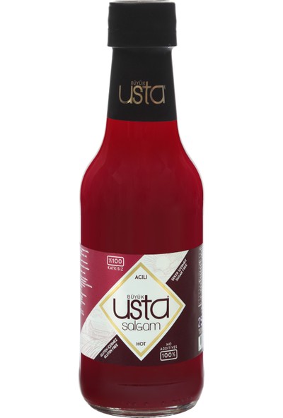 Büyük Usta Şalgam Cam Şişe Acılı 250 ml 12'li