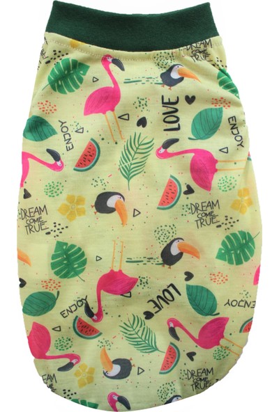 Pawstar Flamingo Kedi Köpek Tişörtü Kedi Köpek Kıyafeti L