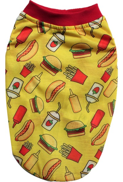 Pawstar Hotdog Sarı Kedi Köpek Tişörtü Kedi Köpek Kıyafeti Xxl Pawstar Hotdog Sarı Kedi Köpek Tişörtü Kedi Köpek Kıyafeti Xxl