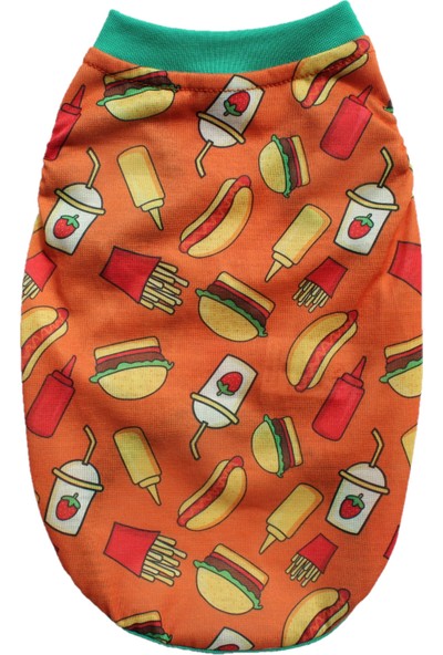 Pawstar Hotdog Turuncu Kedi Köpek Tişörtü Kedi Köpek Kıyafeti S Pawstar Hotdog Turuncu Kedi Köpek Tişörtü Kedi Köpek Kıyafeti S