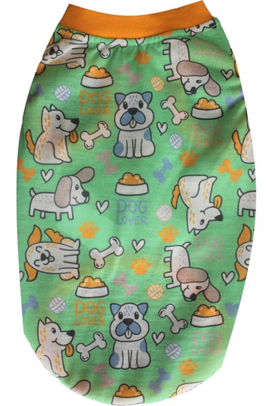 Pawstar Yeşil Mutlu Köpekler Kedi Köpek Tişörtü Kedi Köpek Kıyafeti S