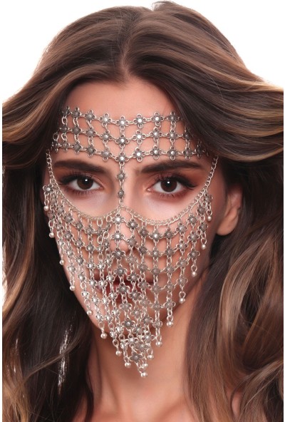 Labalaba Kadın Antik Gümüş Kaplama Ayarlanabilir El Yapımı Peçe Labalaba Kadın Antik Gümüş Kaplama Ayarlanabilir El Yapımı Peçe