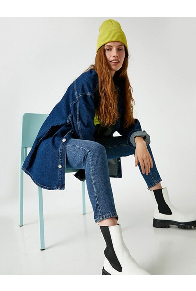 Koton Kadın Jean Pantolon Indigo 2KAK47915MD