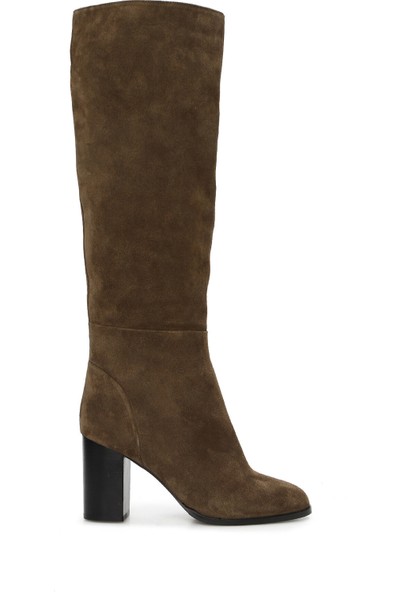 Divarese Haki Kadın Süet Çizme