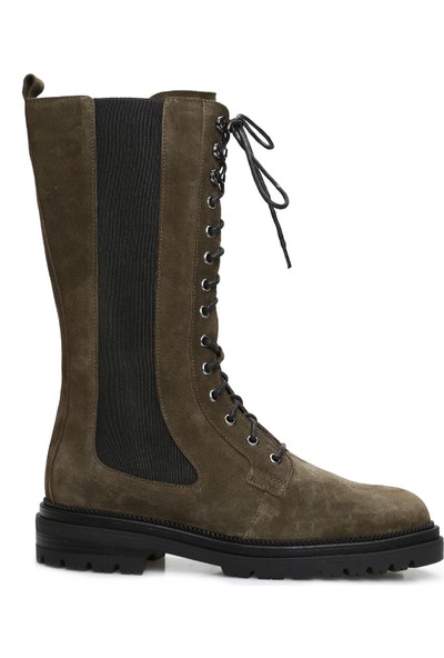 Divarese Haki Garni Detaylı Kadın Bot Divarese Haki Garni Detaylı Kadın Bot