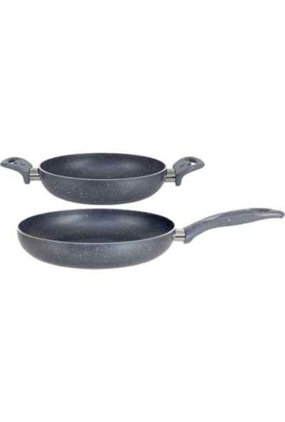 Hazar Pazar Granit Tava 22 cm & Çift Kulp Omlet 18 cm 2'li Set Hazar Pazar Granit Tava 22 cm & Çift Kulp Omlet 18 cm 2'li Set