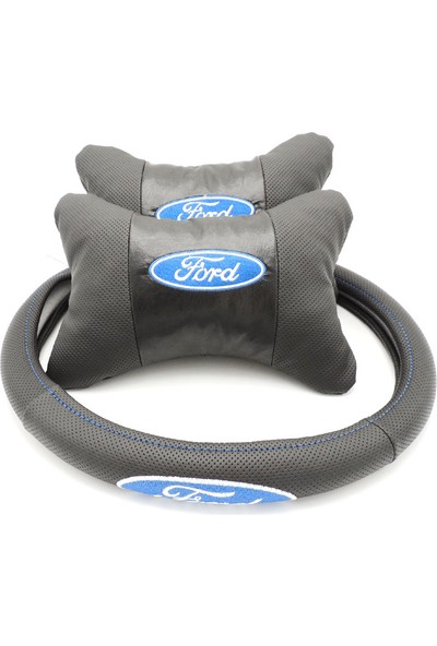 Autokit Ford Geçmeli Kaydırmaz Direksiyon Kılıfı + Boyun Yastığı Kafalık Autokit Ford Geçmeli Kaydırmaz Direksiyon Kılıfı + Boyun Yastığı Kafalık