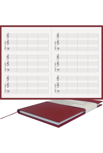 Piyano Nota Defteri (Sesli Çift Porte Sol Fa Anahtarlı) Gerçek Cilt Bezi %100 El Yapımı, El Dikişi Piyano Nota Defteri (Sesli Çift Porte Sol Fa Anahtarlı) Gerçek Cilt Bezi %100 El Yapımı, El Dikişi