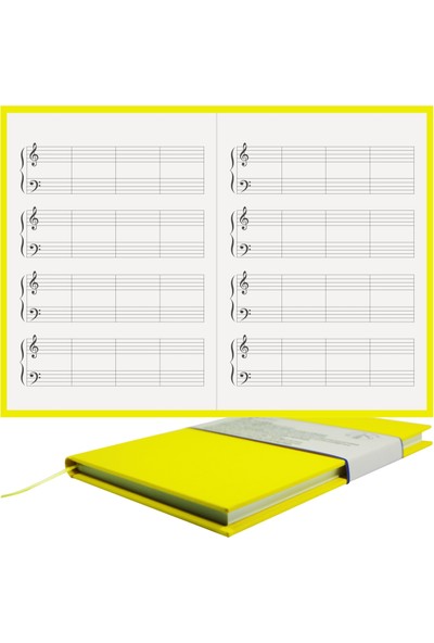 Piyano Nota Defteri (Çift Porte Sol Fa Anahtarlı) Gerçek Cilt Bezi %100 El Yapımı, El Dikişi Piyano Nota Defteri (Çift Porte Sol Fa Anahtarlı) Gerçek Cilt Bezi %100 El Yapımı, El Dikişi