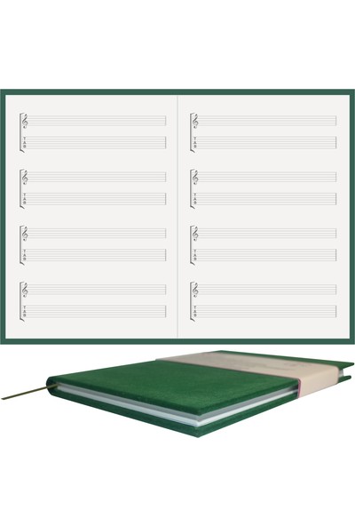 Gitar Müzik Nota Defteri (Sol ve Tab Anahtarlı) Viskon Kumaş Ciltleme %100 El Yapımı, El Dikişi Gitar Müzik Nota Defteri (Sol ve Tab Anahtarlı) Viskon Kumaş Ciltleme %100 El Yapımı, El Dikişi