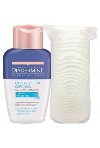 Diadermine Çift Fazlı Göz Makyaj Temizleyicisi 125ML + 30'lu Pamuk Hediye Diadermine Çift Fazlı Göz Makyaj Temizleyicisi 125ML + 30'lu Pamuk Hediye