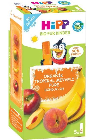 Hipp Organik Tropikal Meyveli Püre Dondur Ye 5 x 30 ml