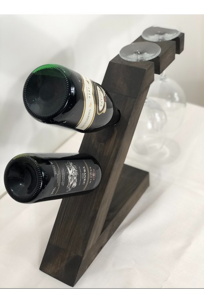 Q&A Wood Doğal Ahşap Masa Üstü Şaraplık Standı Masif Dekoratif Şaraplık Ceviz Q&A Wood Doğal Ahşap Masa Üstü Şaraplık Standı Masif Dekoratif Şaraplık Ceviz