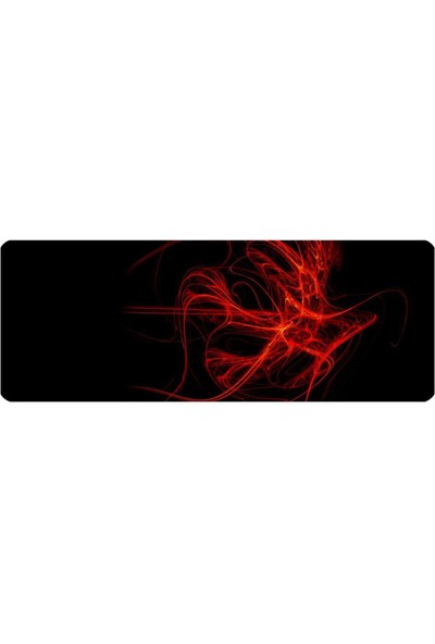 GamingPadci 70 x 30 cm Red Line Dikişli Kaydırmaz Taban Oyuncu Mouse Pad