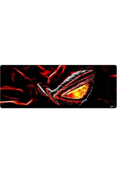 GamingPadci 70 x 30 cm Red Eye Dikişli Kaydırmaz Taban Oyuncu Mouse Pad