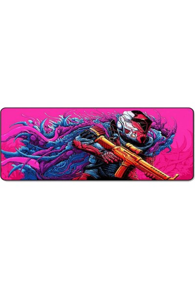 GamingPadci 70 x 30 cm Hyp 2 Dikişli Kaydırmaz Taban Oyuncu Mouse Pad