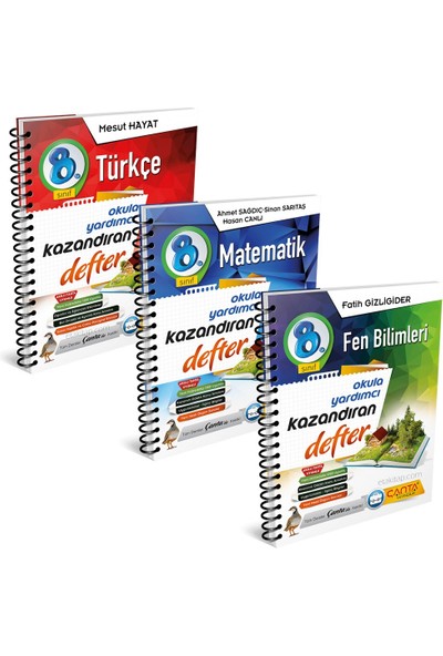 Çanta Yayınları 2022 LGS Türkçe Matematik Fen Kazandıran Defteri Seti (3 Kitap) Çanta Yayınları 2022 LGS Türkçe Matematik Fen Kazandıran Defteri Seti (3 Kitap)