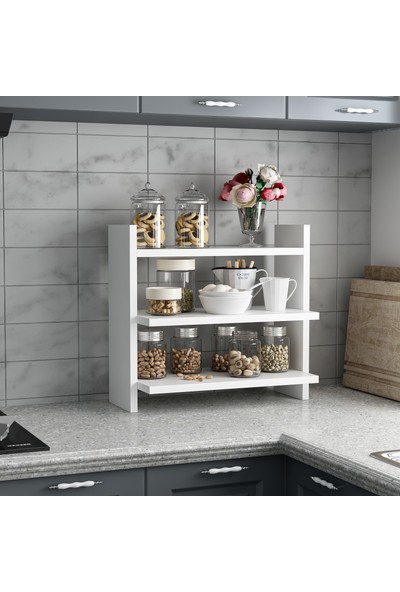 Nactumu Ella Tezgah Üstü Çok Amaçlı Mutfak Rafı