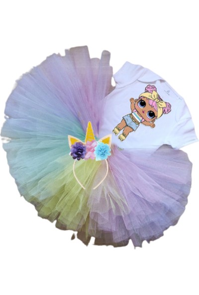 Banew Trend Bbanewtrend Lol Bebek ,tütü Etek,lol Kostümü,(Astarsız) Tişort,doğum Günü