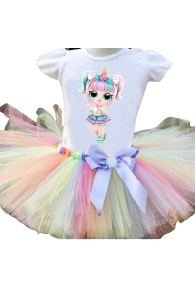 Banew Trend Bbanewtrend Lol Bebek ,tütü Etek,lol Kostümü,(Astarsız) Tişort,doğum Günü,dans Etek