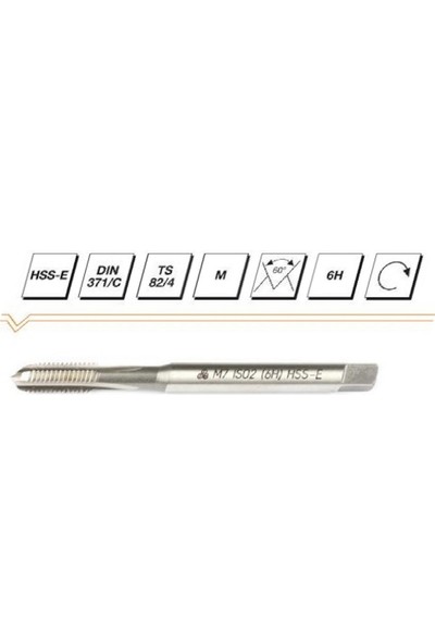 Mte Hsse DIN371/C M5 Düz Kanallı Makina Kılavuzu