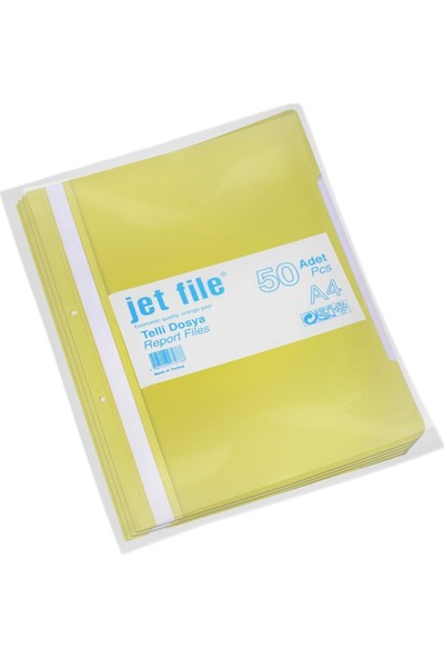 Jet File Telli Dosya 50'li Sarı Jet File Telli Dosya 50'li Sarı