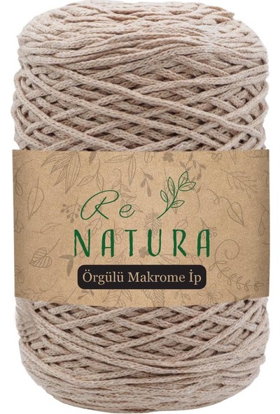 Renatura Açık Bej 2 mm Örgülü Makrome Ip Renatura Açık Bej 2 mm Örgülü Makrome Ip