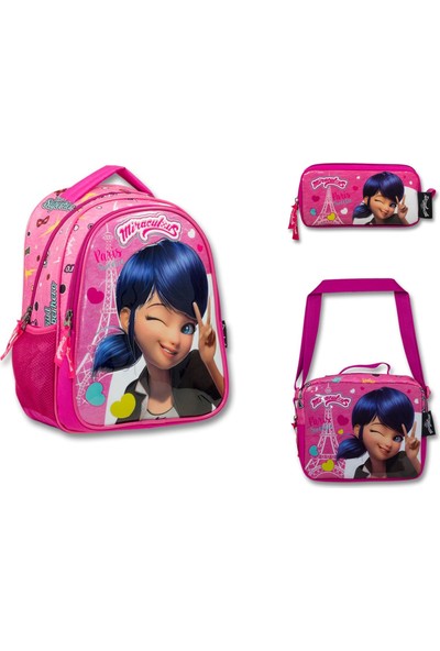 Miraculous Lady Bug Lisanslı Ilkokul Çantası Kombin