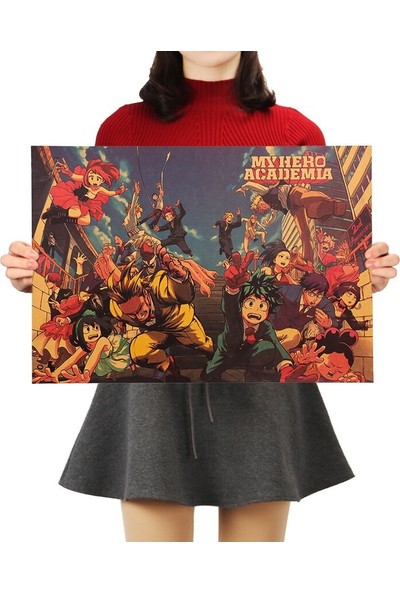 Caph Design My Hero Academia - Anime Vintage Kraft Poster - 32X45CM Caph Design My Hero Academia - Anime Vintage Kraft Poster - 32X45CM