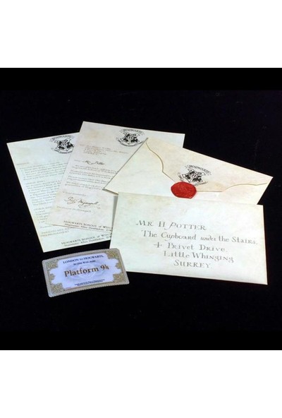Narkissos Harry Potter Hogwarts Kabul Mektubu Davet Mektup Seti