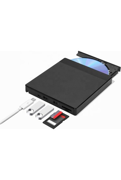 Triline Harici Dvd-Rw USB 3.0 + Sd Tf Kart Okuyucu + 3.0 USB Hub