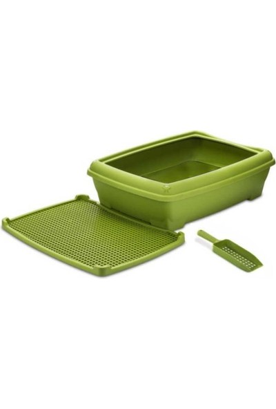 Mamazade Yeşil Paspaslı Kürekli Kedi Tuvaleti