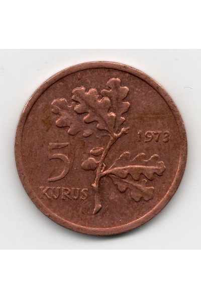 Benim Koleksiyonum 5 Kuruş (1973) Çil Eski Madeni Para Benim Koleksiyonum 5 Kuruş (1973) Çil Eski Madeni Para