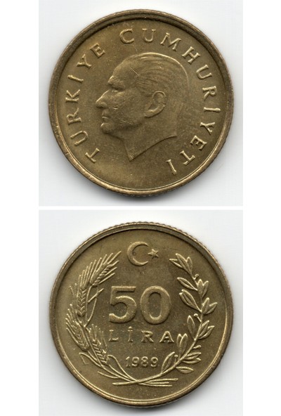 Benim Koleksiyonum 50 Lira (1989) Çil Eski Madeni Para