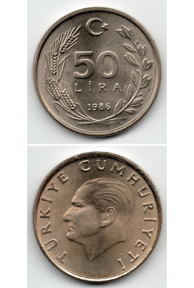 Benim Koleksiyonum 50 Lira (1986) Çil Eski Madeni Para