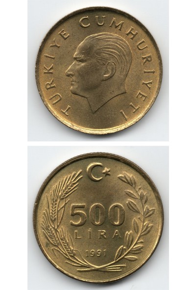 Benim Koleksiyonum 500 Lira (1991) Çil Eski Madeni Para