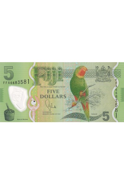 Benim Koleksiyonum Fiji, 5 Dolar (2013) Eski Yabancı Kağıt Para Benim Koleksiyonum Fiji, 5 Dolar (2013) Eski Yabancı Kağıt Para